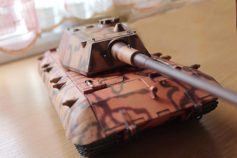 Papercraft Kit Panzerkampfwagen E-100 Tank 3d Paper Model Crafting PDF ...