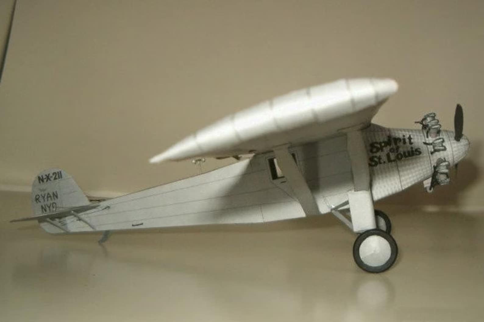 Papercraft Kit Spirit of St Louis Airplane 3d Paper Model Crafting Kit ...