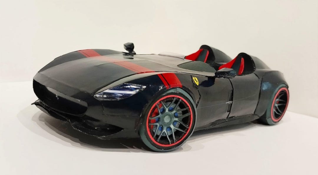 Papercraft Kit Ferrari F40 Car 3d Paper Model Crafting Kit PDF Plans to ...