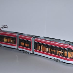 Papercraft Kit Streetcar Civilian Vehicle Citybus 3d Paper Model ...