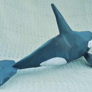 Papercraft Kit Orca Whale 3d Paper Model Crafting Kit PDF Plans to ...