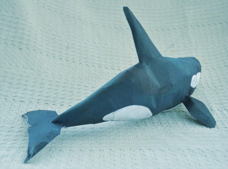 Papercraft Kit Orca Whale 3d Paper Model Crafting Kit PDF Plans to ...