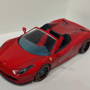 Papercraft Kit Ferrari 458 Italia Car 3d Paper Model Crafting Kit PDF ...