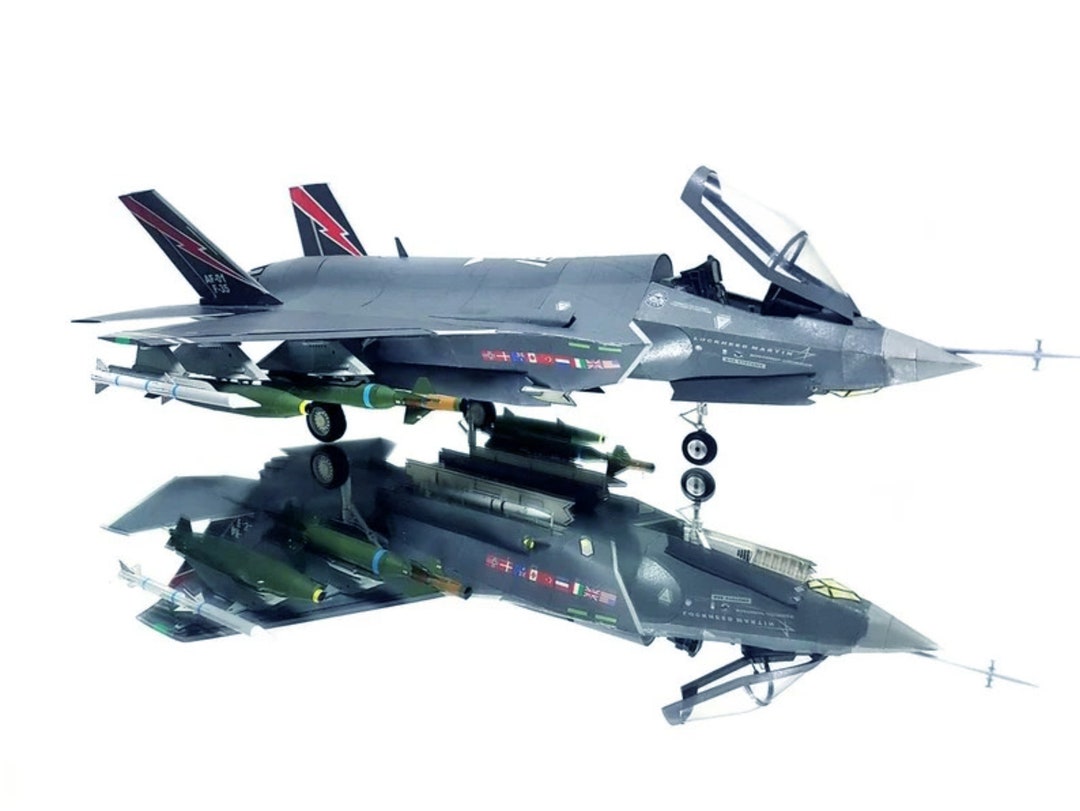 Papercraft Kit F35 Airplane 3d Paper Model Crafting Kit PDF Plans to ...