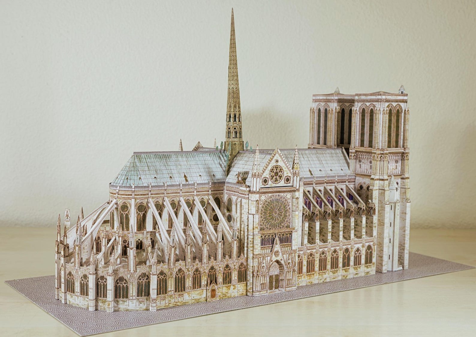 Papercraft Kit Notre-dame Paris Cathedral 3d Paper Model Crafting PDF ...