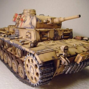 Papercraft Kit Panzer III Tank 3d Paper Model Crafting Kit PDF Plans to ...