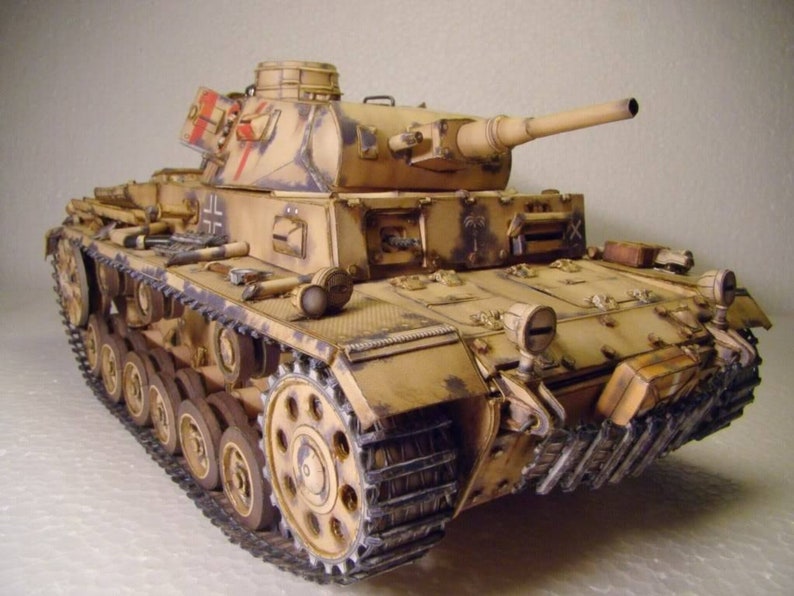 Papercraft Kit Panzer III Tank 3d Paper Model Crafting Kit PDF Plans to ...