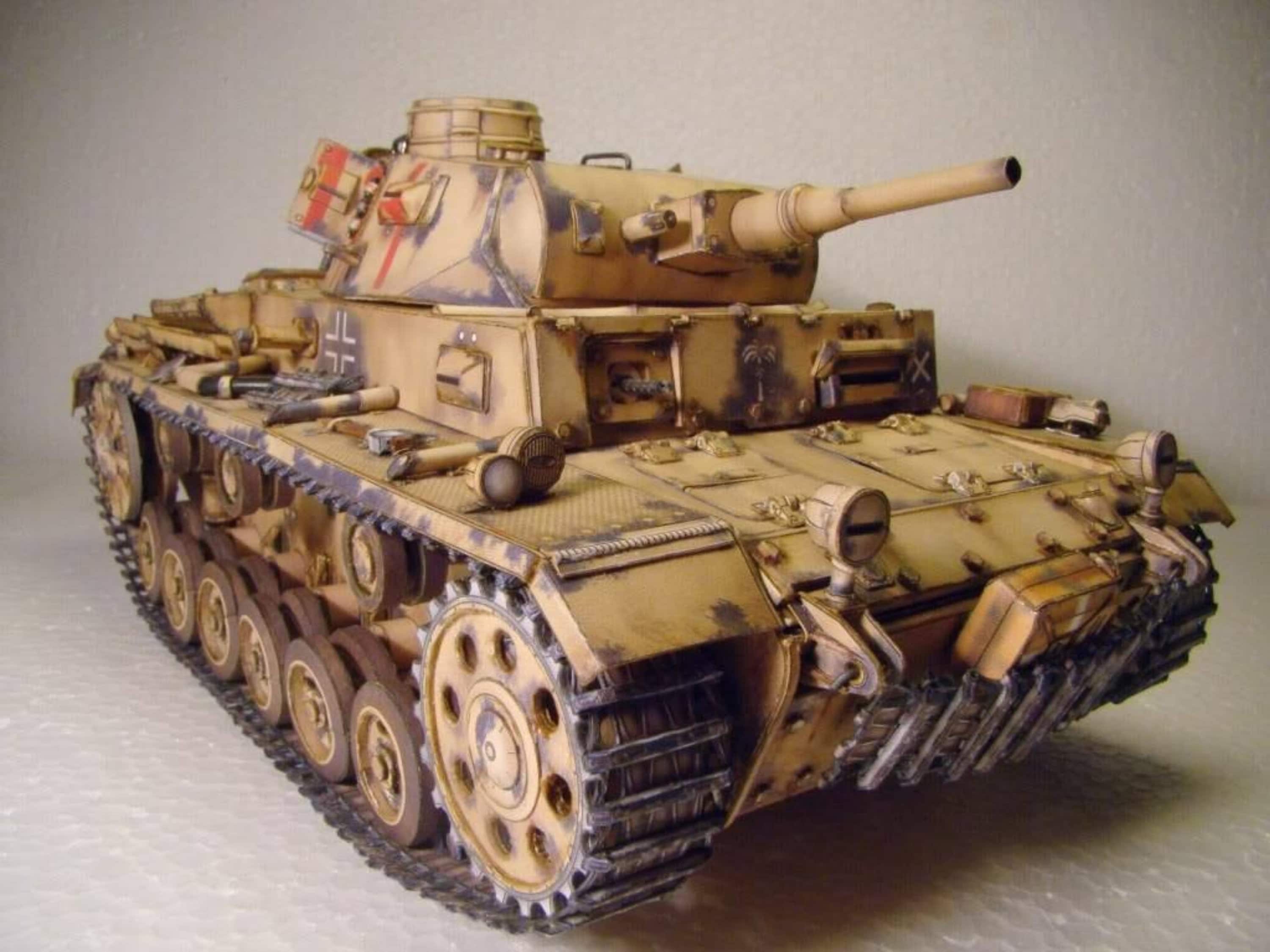 Papercraft Kit Panzer III Tank 3d Paper Model Crafting Kit PDF Plans to ...