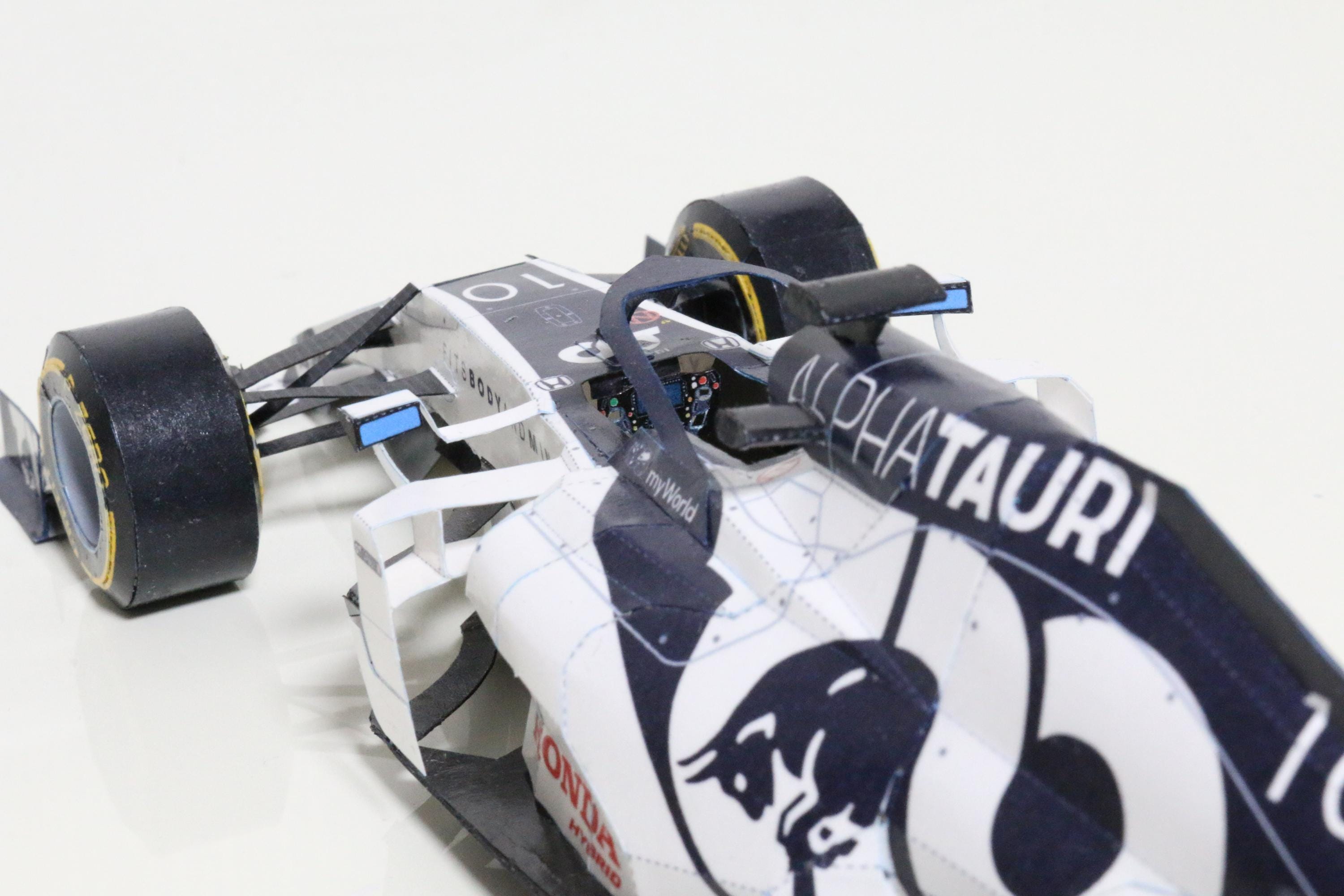 Papercraft Kit F1 Alpha Tauri Race Car 3d Paper Model Crafting Kit PDF ...