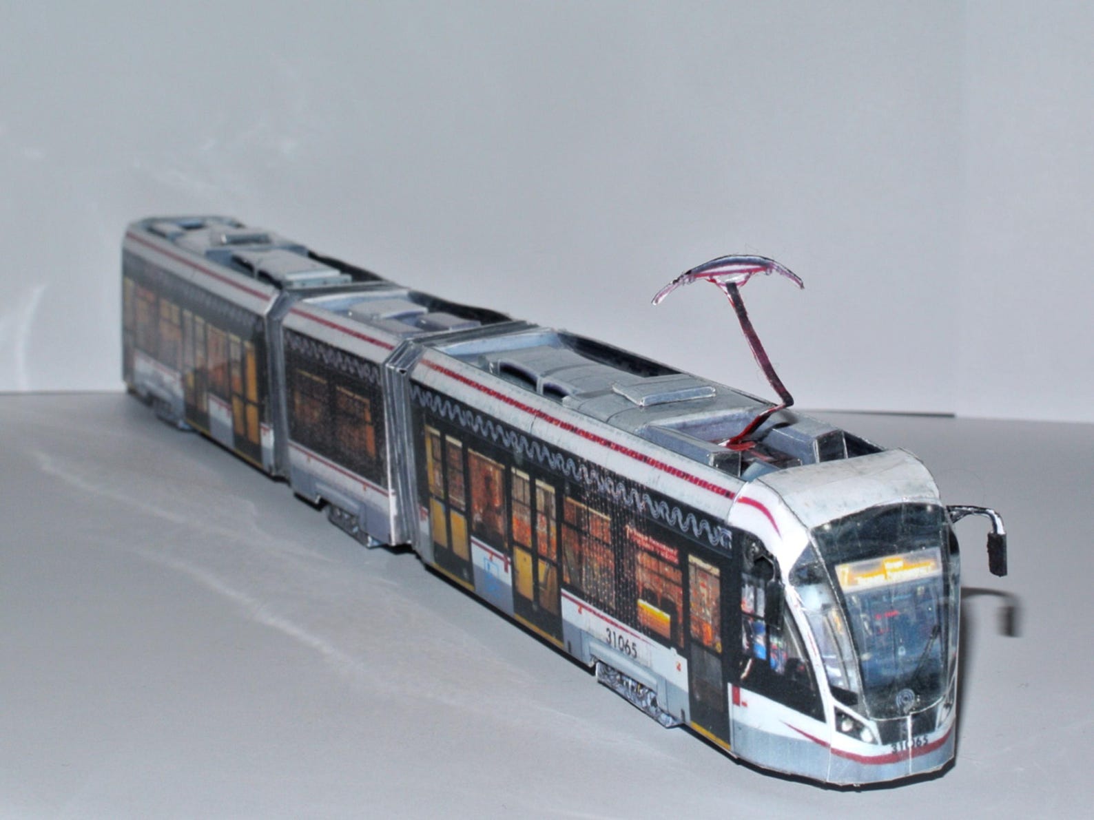 Papercraft Kit Streetcar Civilian Vehicle Citybus 3d Paper Model ...