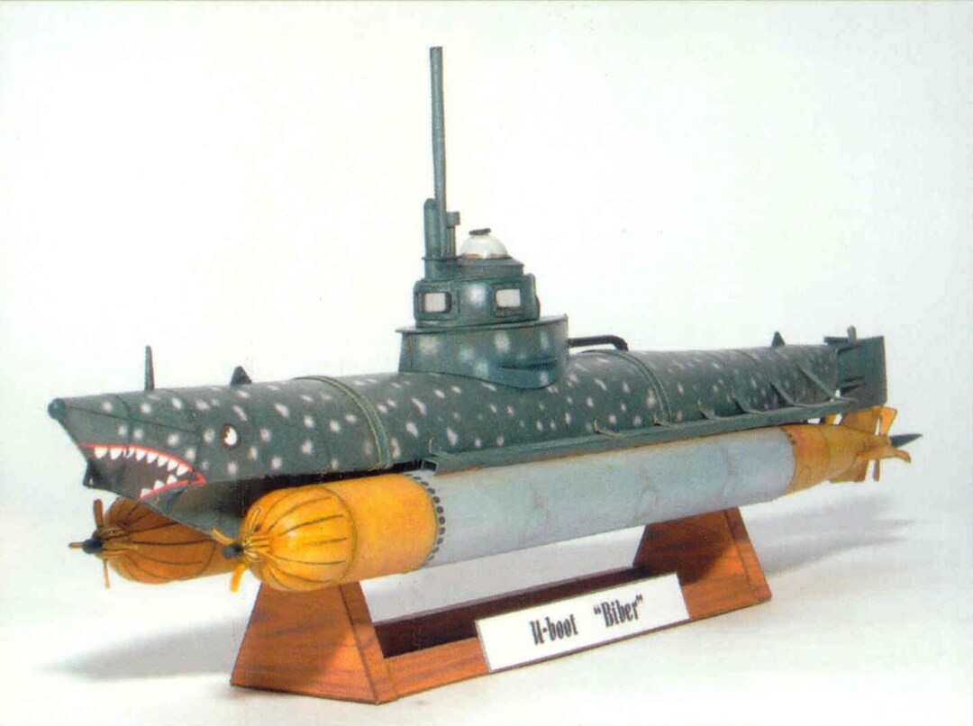 Papercraft Kit XXVII-C Biber U-boat Submarine 3d Paper Model Crafting ...