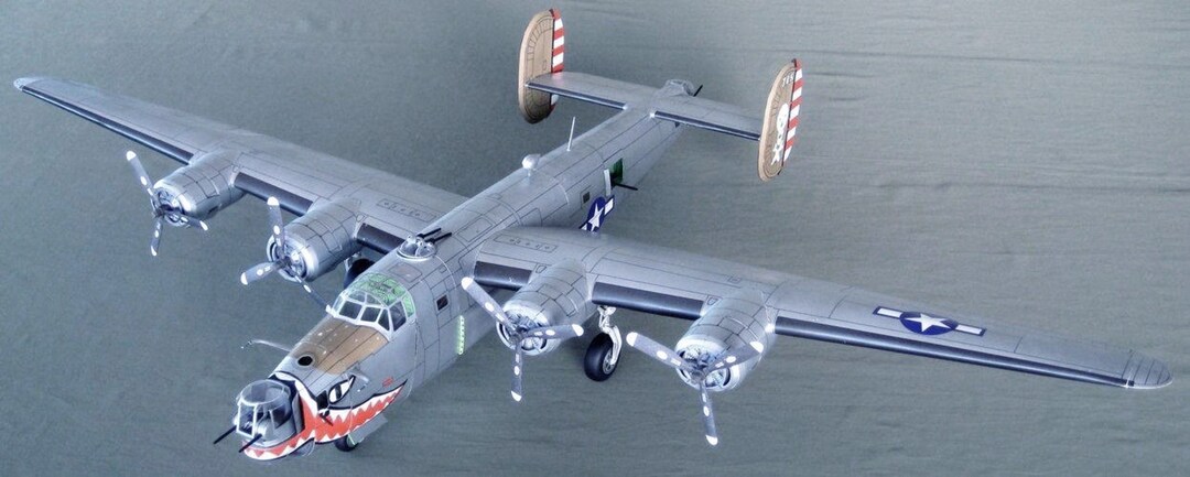 Papercraft Kit B-24 Liberator Airplane 3d Paper Model Crafting Kit PDF ...