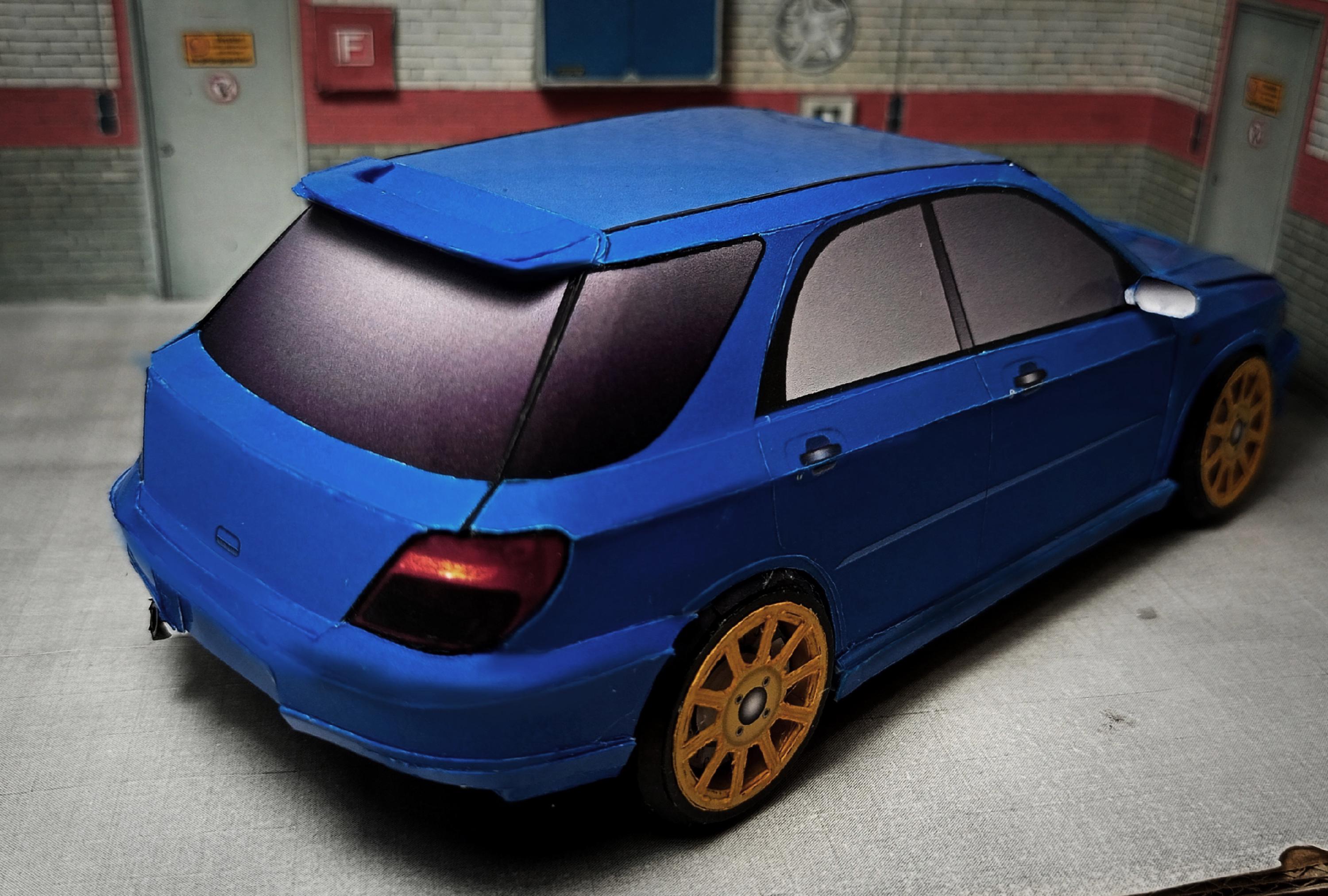 Papercraft Kit Subaru Impreza Car 3d Paper Model Crafting Kit PDF Plans ...