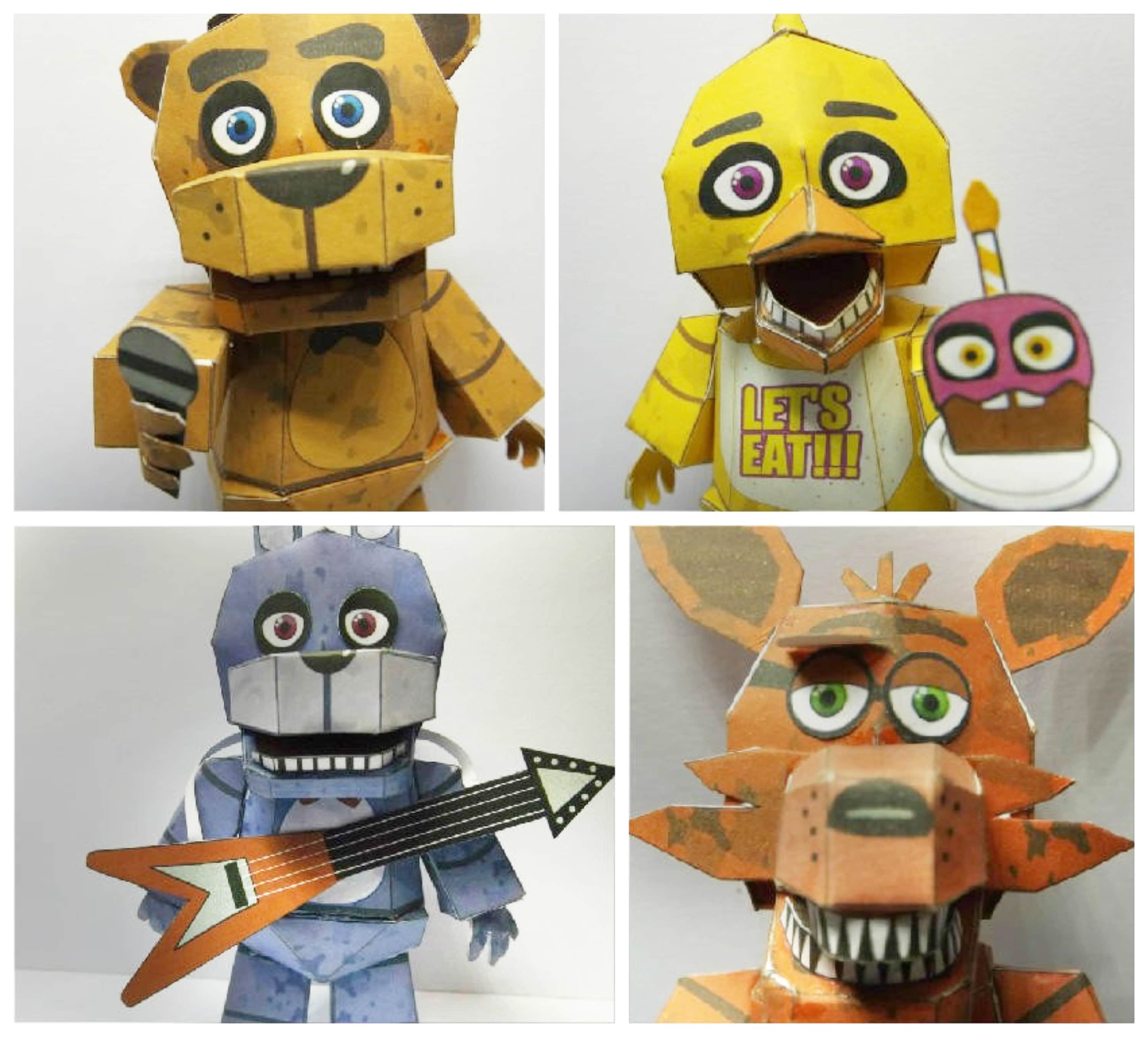Papercraft Five Nights at Freddy's 3d Paper Model Crafting Kit PDF ...