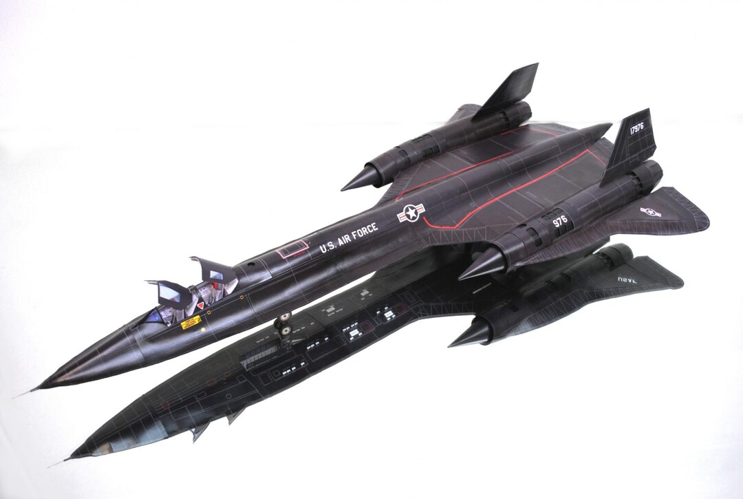 Papercraft Kit SR-71 Blackbird Airplane 3d Paper Model Crafting Kit PDF ...