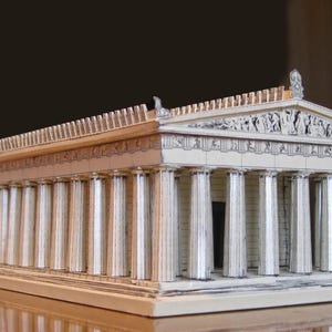 Papercraft Kit Parthenon Athenian Acropolis Greece 3d Paper Model Crafting Kit PDF Plans to ...
