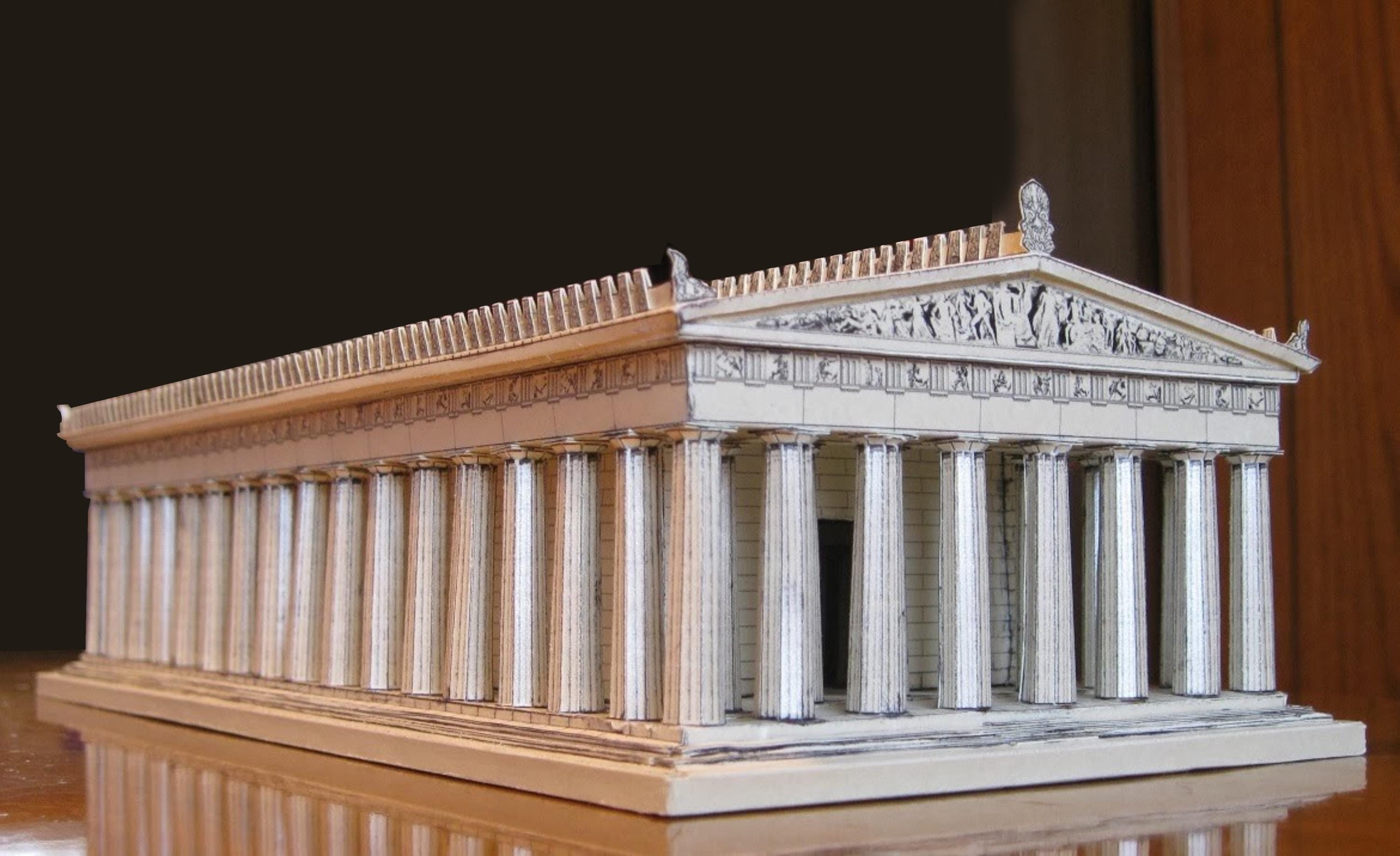 Papercraft Kit Parthenon Athenian Acropolis Greece 3d Paper Model ...