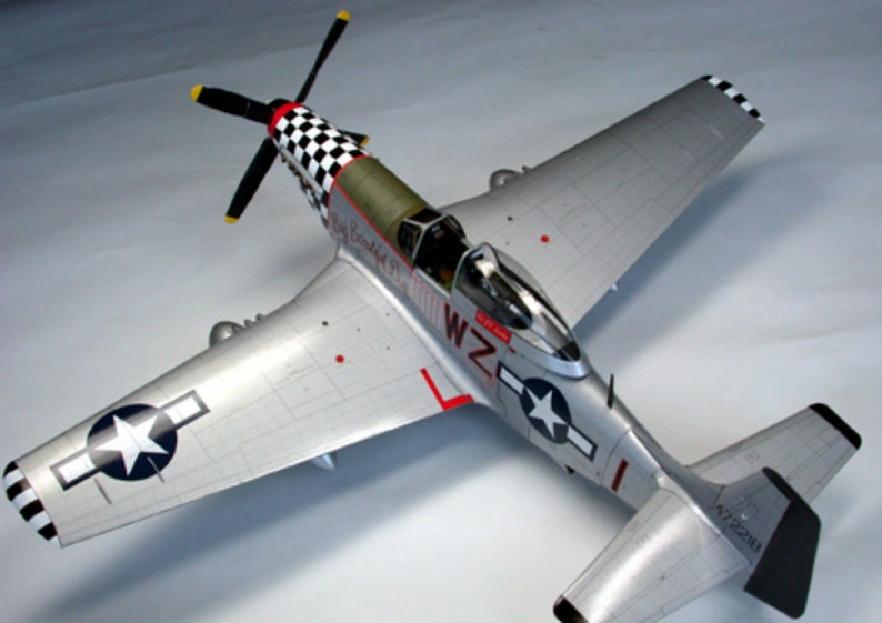 Papercraft Kit Mustang Airplane 3d Paper Model Crafting Kit PDF Plans ...