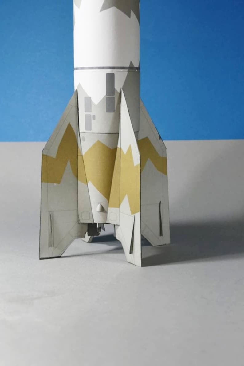 Papercraft Kit V1 and V2 Rockets 3d Paper Model Crafting Kit PDF Plans ...