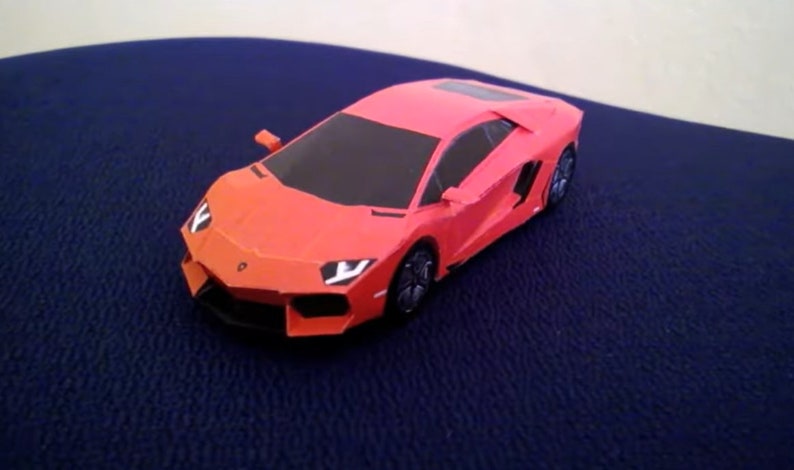 Papercraft Kit Lamborghini Aventador Car 3d Paper Model Crafting Kit ...
