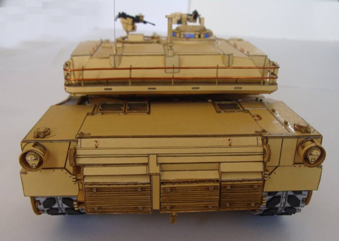 Papercraft Kit M1A1 Abrams Tank 3d Paper Model Crafting Kit PDF Plans ...