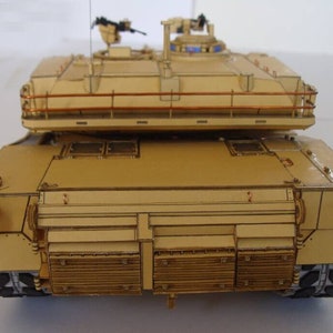 Papercraft Kit M1A1 Abrams Tank 3d Paper Model Crafting Kit PDF Plans ...