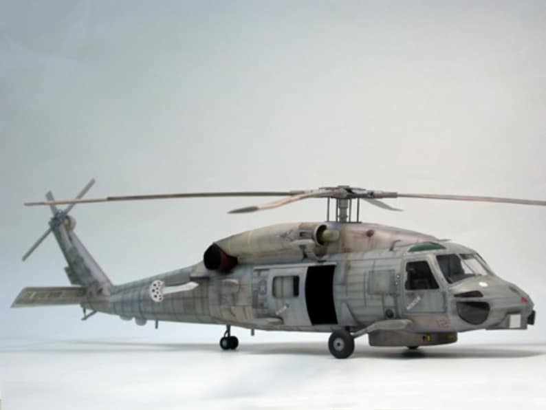 Papercraft Kit SH-60 Sea Hawk Helicopter 3d Paper Model Crafting Kit ...