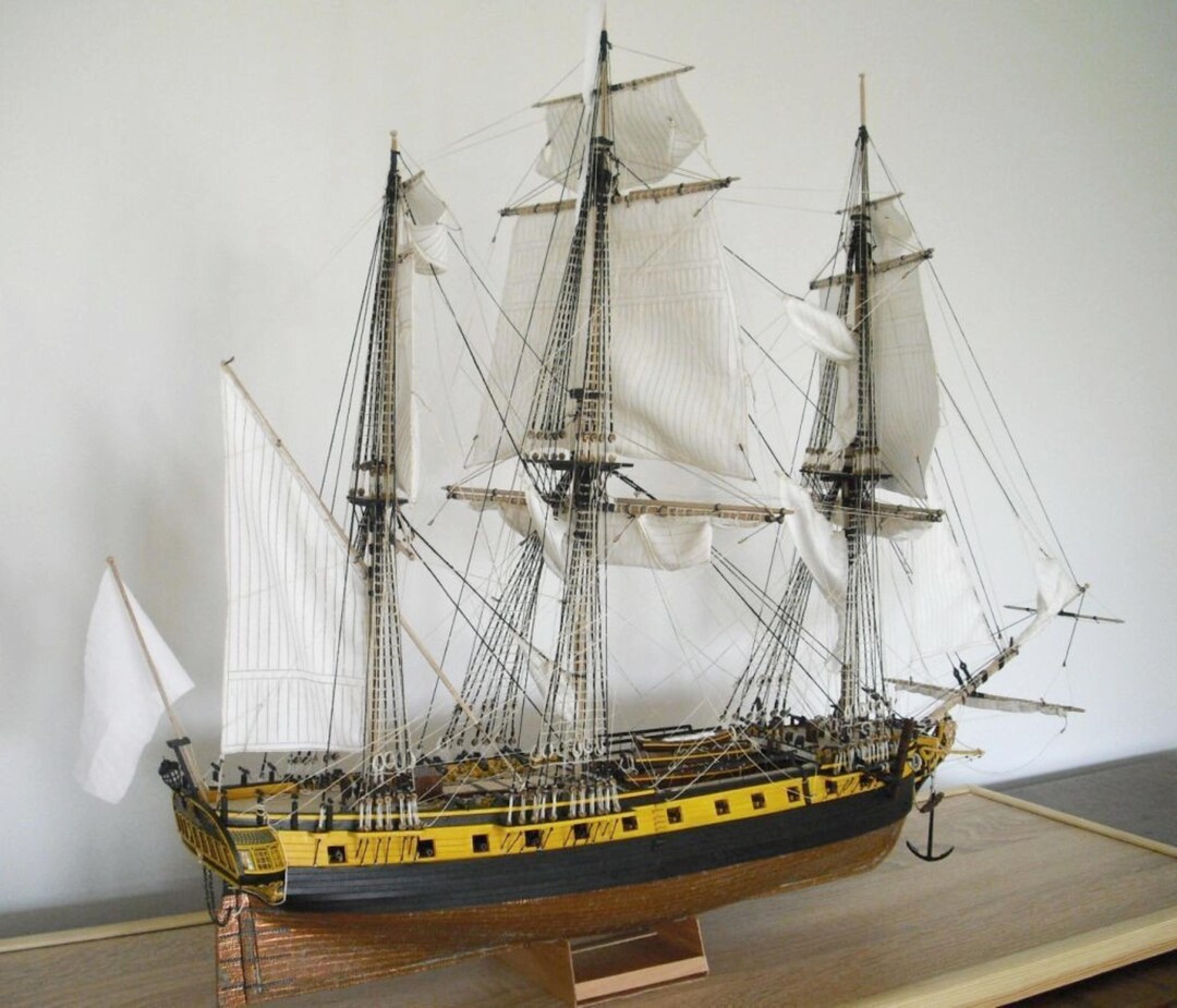 Papercraft Kit Belle Poule Frigate Ship 3d Paper Model Crafting PDF ...