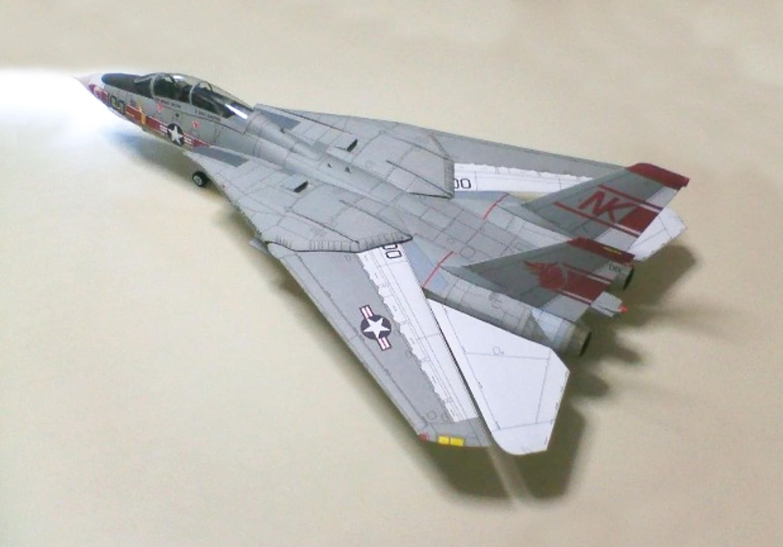 Papercraft Kit F-14A Tomcat Airplane 3d Paper Model Crafting Kit PDF ...