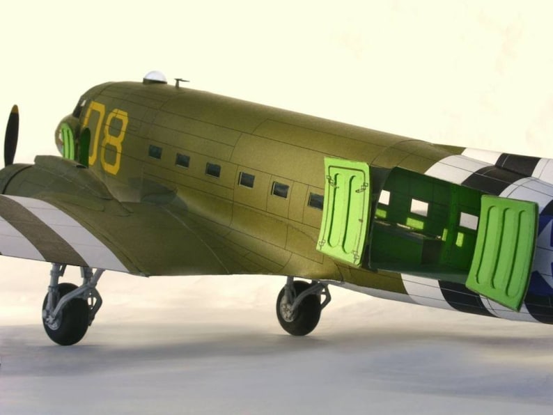 Papercraft Kit Douglas C-47 Skytrain Airplane 3d Paper Model Crafting ...