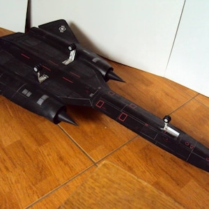 Papercraft Kit SR-71 Blackbird Airplane 3d Paper Model Crafting Kit PDF ...