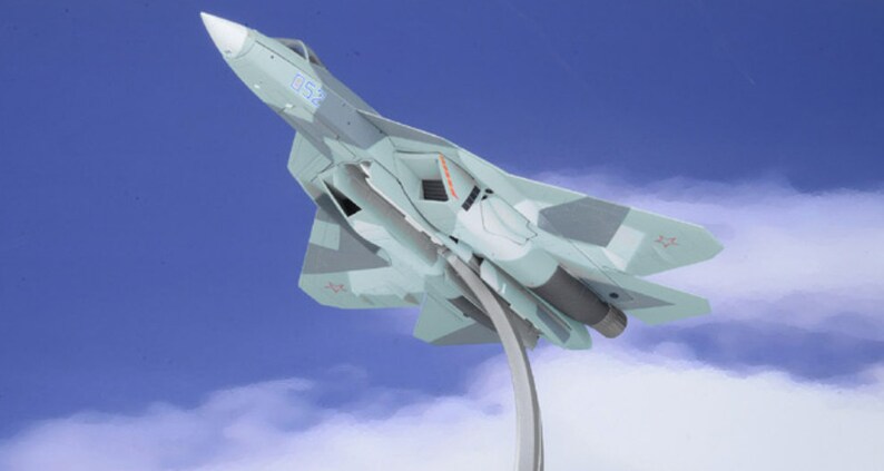 Papercraft Kit Su-57 Felon Airplane 3d Paper Model Crafting Kit PDF ...