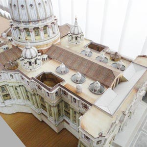 Papercraft Kit St. Peter's Basilica Vatican Simple 3d Paper Model ...
