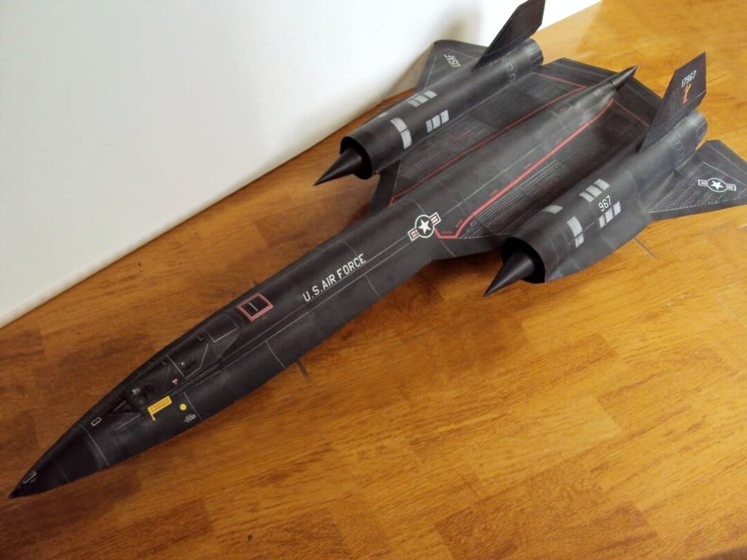 Papercraft Kit SR-71 Blackbird Airplane 3d Paper Model Crafting Kit PDF ...