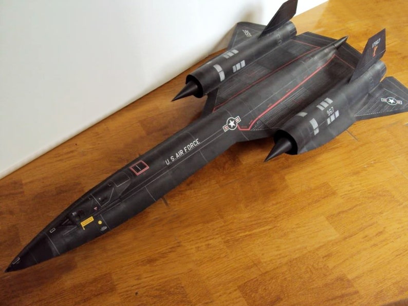 Papercraft Kit SR-71 Blackbird Airplane 3d Paper Model Crafting Kit PDF ...