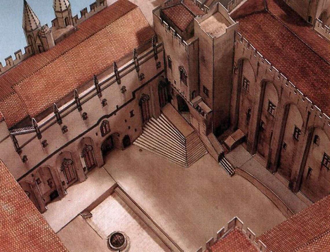 Papercraft Kit Palais Des Papes France 3d Paper Model Crafting PDF ...