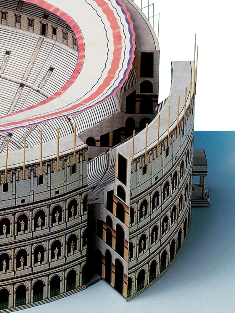 Papercraft Kit the Colosseum Rome Detailed 3d Paper Model Crafting Kit ...