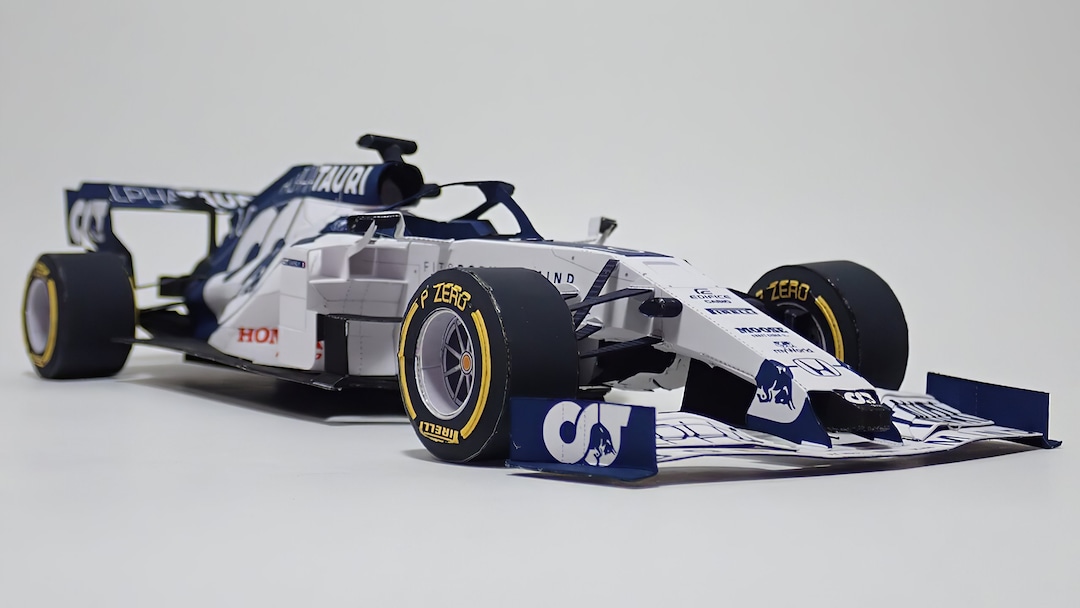 Papercraft Kit F1 Alpha Tauri Race Car 3d Paper Model Crafting Kit PDF ...