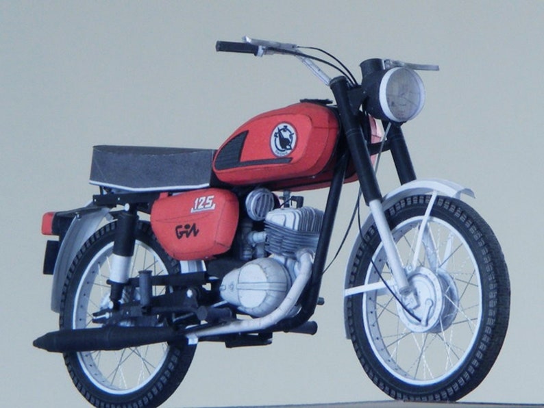 Papercraft Kit WSK M06B3 Gil Motorcycle 3d Paper Model Crafting Kit PDF ...