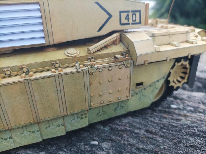 Papercraft Kit Challenger 2 Tank 3d Paper Model Crafting Kit PDF Plans ...