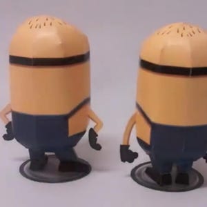 Papercraft Minion 3d Paper Model Crafting Kit PDF Plans to Print Cut ...