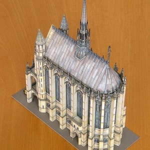 Papercraft Kit Sainte Chapelle Chapel 3d Paper Model Crafting Kit PDF ...