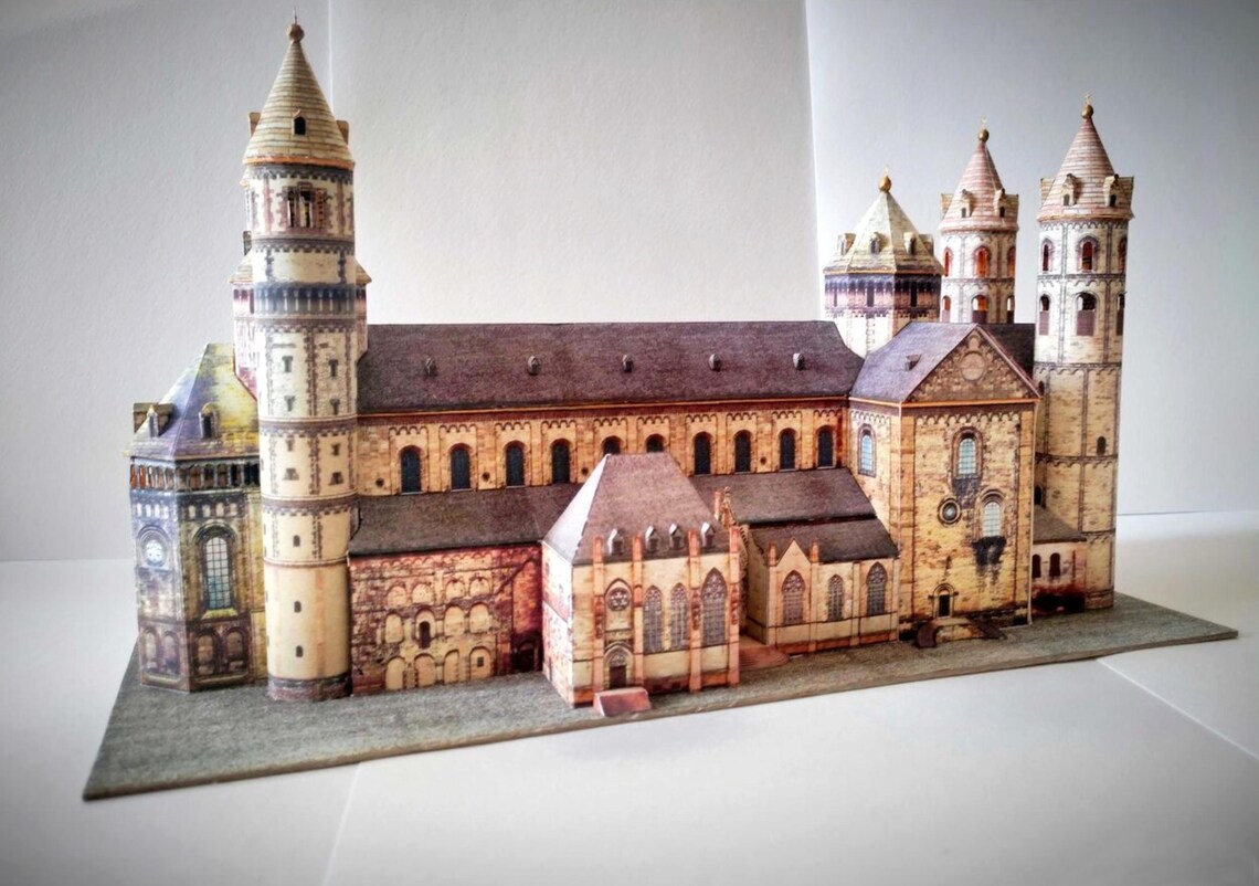 Papercraft Kit Worms Cathedral 3d Paper Model Crafting Kit PDF Plans ...