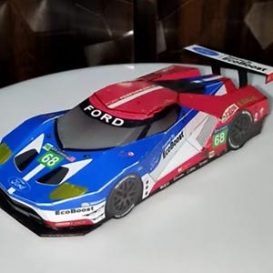 Papercraft Kit Ford GT Le Mans Car 3d Paper Model Crafting Kit PDF ...