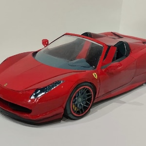 Papercraft Kit Ferrari 458 Italia Car 3d Paper Model Crafting Kit PDF ...