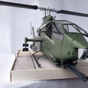 Papercraft Kit Cobra Bell Ah-1 Helicopter 3d Paper Model Crafting Kit ...