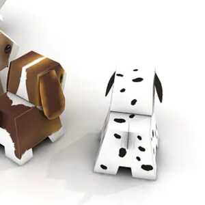 Papercraft Kit Puppies 3d Paper Model Crafting Kit PDF Plans to Print ...