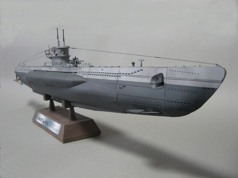 Papercraft Kit VII-C U-boat Submarine 3d Paper Model Crafting Kit PDF ...