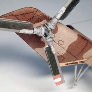 Papercraft Kit Mi-24 Hind Helicopter 3d Paper Model Crafting Kit PDF ...