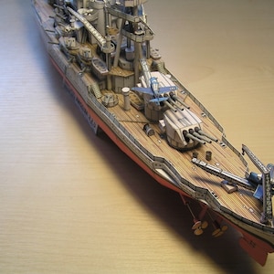 Papercraft Kit USS Arizona Battleship 3d Paper Model Crafting Kit PDF ...